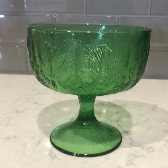 FTD | Dining | Vintage Ftd Footed Green Compote | Poshmark